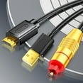Easy Plugs Play HDTV RCAs Composite Fiber Opticals Cable 1.5m Long ...