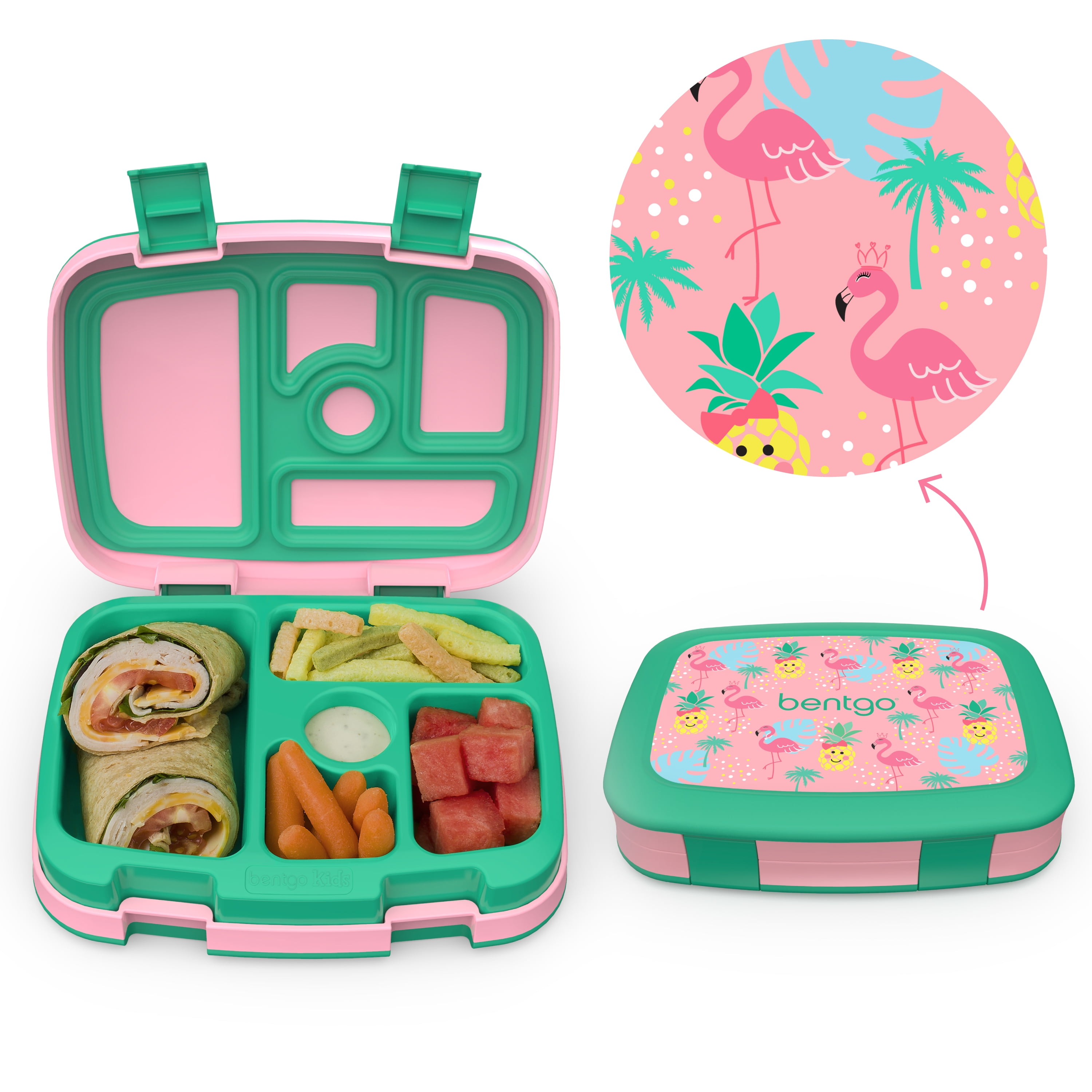 Bentgo Kids Prints Leak-Proof, 5-Compartment Bento-Style Kids Lunch Box ...