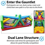 TentandTable Commercial Inflatable Obstacle Course, Retro Radical Run ...