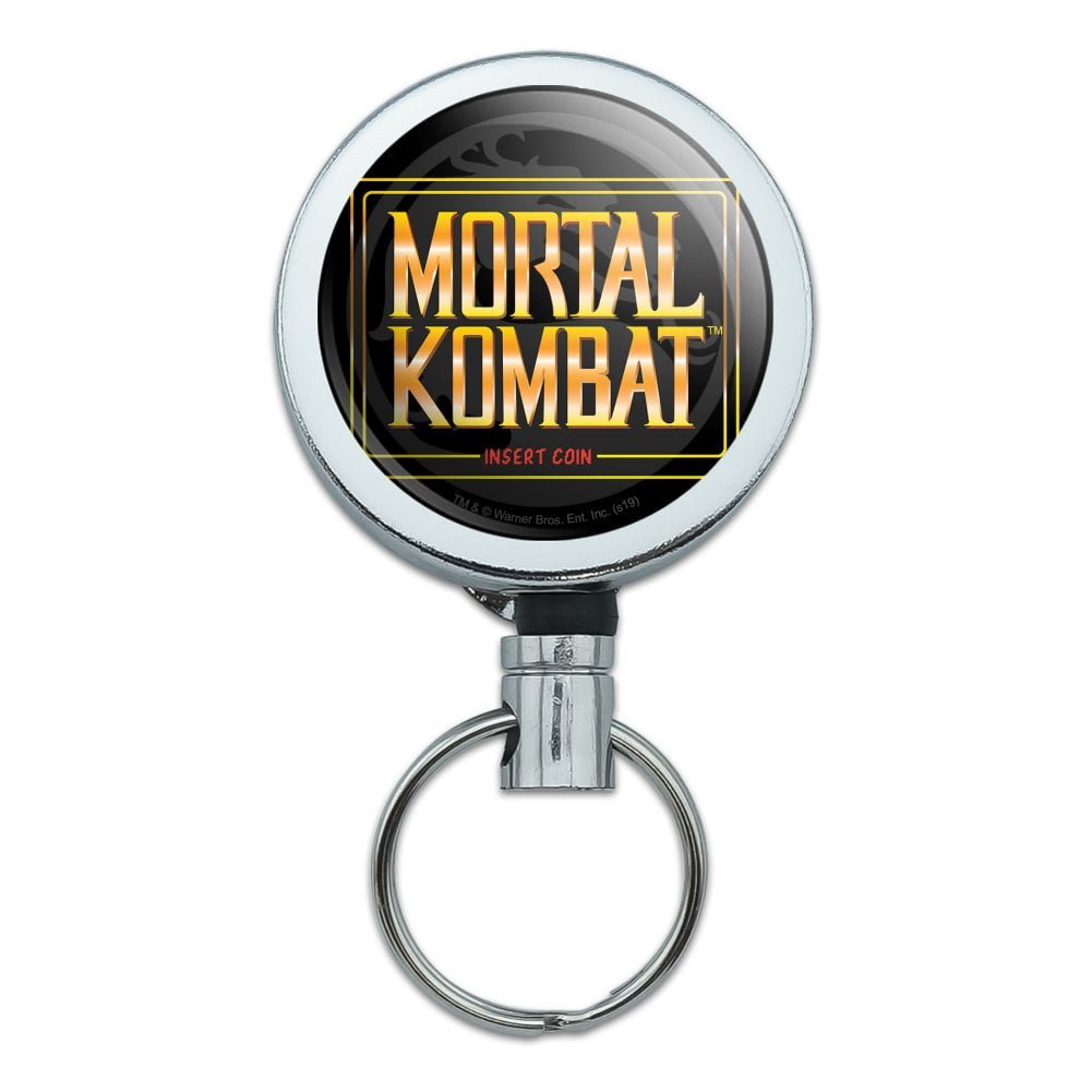 Mortal Kombat Insert Coin Heavy Duty Metal Retractable Reel ID Badge ...