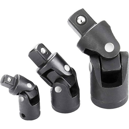 CHIKEN Black Universal Joint Set, Ratchet Angle Extension Bar Socket ...