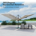 COSIEST 9X12FT Cream Double Top Cantilever Outdoor Umbrellas, Large ...