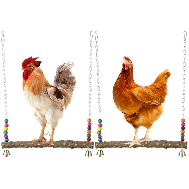 2 columpios para pájaros, perchas para pollos, juguetes de columpio de ...
