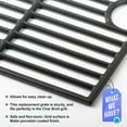 Nexgrill 17 inch Cast Iron Cooking Grates for 6 Burner Gas Grill ...
