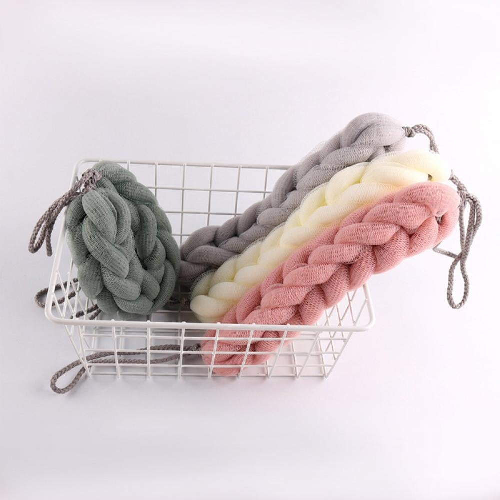 Shengshi Lace Cloth Back Loofah Scrubber Bath Scrub Shower Sponge Long ...