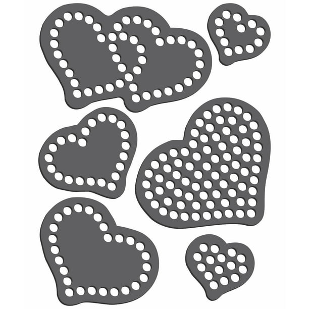 Magnetic Rhinestone Template(s) - HEARTS - Walmart.com