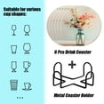 Bahomeck Drink Coasters Set Of 6 With Holder Beautiful Arrangement Of ...