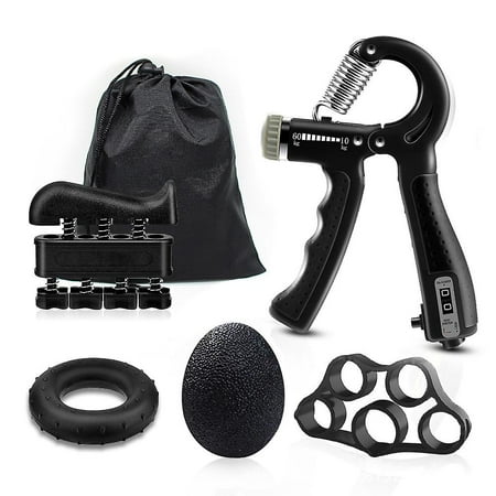 Hand Grip Strengthener, Counting Forearm Trainer Workout Kit (6 Pack ...