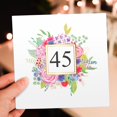 3drose, Floral Number 45 Celebrating 35 Years Old 45th Birthday or ...