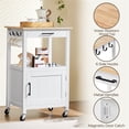 Yaheetech Rolling Kitchen Island Cart with Storage, Suitable for Dining ...