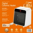 Soleil Electric Digital Ceramic Heater 1500W Indoor White PTC-916W ...