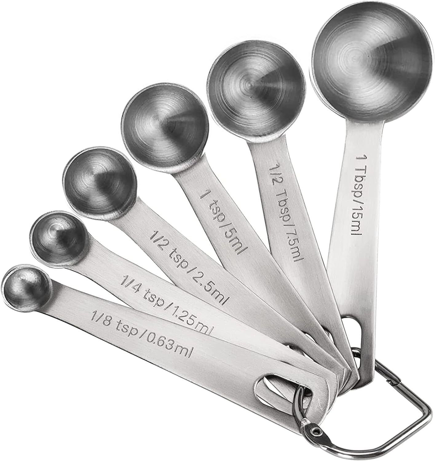 Stainless Steel Measuring Spoons 7-Piece Heavy Duty Stainless Steel ...