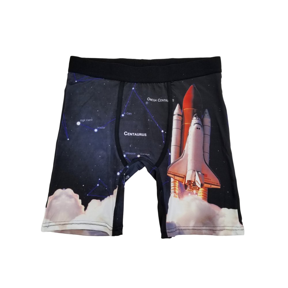 Wear Your Life - Mens Space Shuttle Outer Space Novelty Underwear Boxer ...