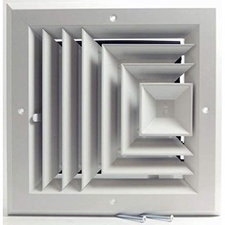 Truaire 3 Way Aluminum Square Ceiling Diffuser, 8 In. X 8 In. - Walmart.com