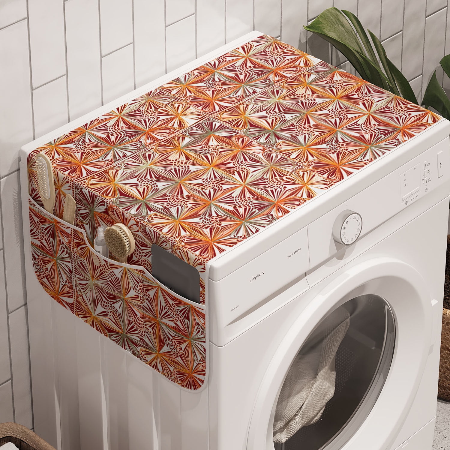 Spring Washing Machine Organizer, Traditional Bohemian Style Flower ...