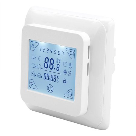 Thermostat, Intelligent White Temp Controller, Wall Programmable Dual ...