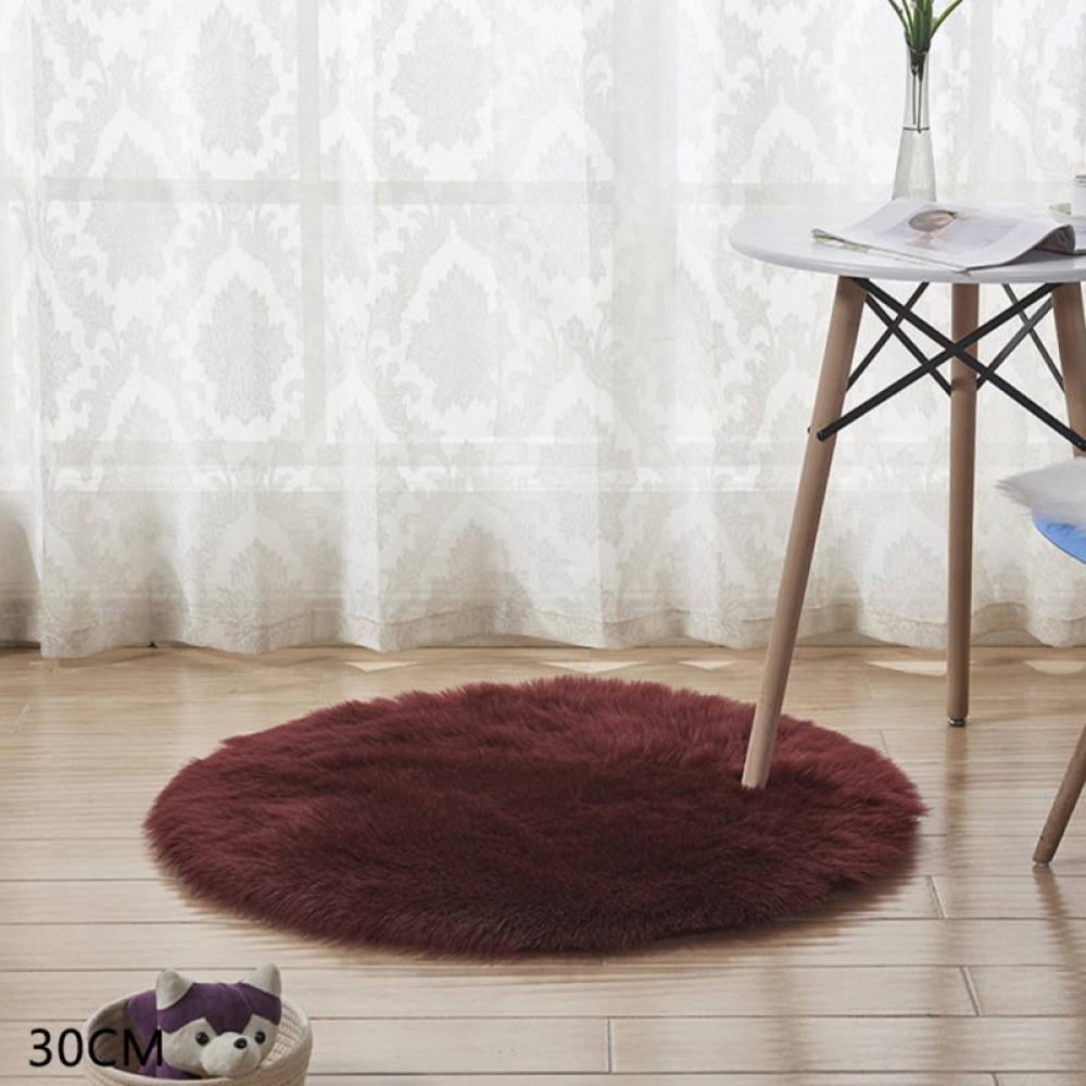 Popvcly 12in Round Rug for Bedroom, Fluffy Circle Rug for Kids Room ...