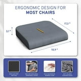 "Comfysure Extra Large Orthopedic Memory Foam Seat Cushion, Firm ...