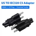 Strhowill 10PCS NEMA 5-15P Male to IEC C5 Female Power Adapter,US 3-Pin ...