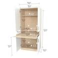 Homerooots.co White and Natural Finish Wood Computer Hutch Desk with ...