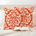 Baroque Red Outdoor Waterproof Pillow Covers, Vintage Damask Classic ...