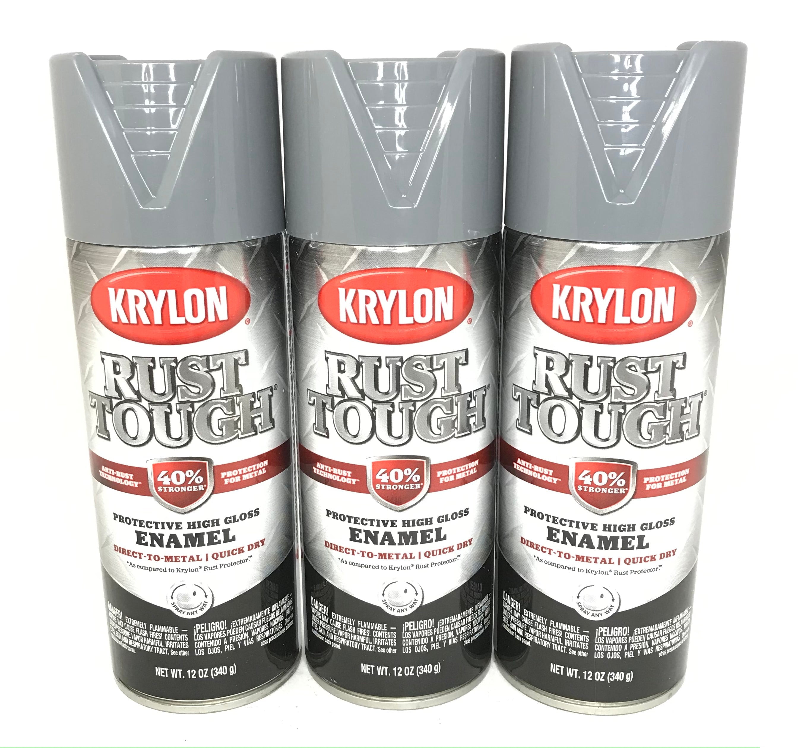KRYLON RTA9206 Rust Tough GLOSS Battleship Gray Primer - Max Protection ...