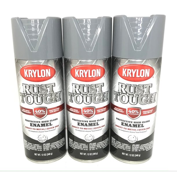KRYLON RTA9206 Rust Tough GLOSS Battleship Gray Primer - Max Protection ...