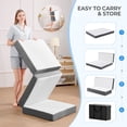 6 Inch Memory Foam Trifold Mattress, Tri-Folding Floor Bed with ...