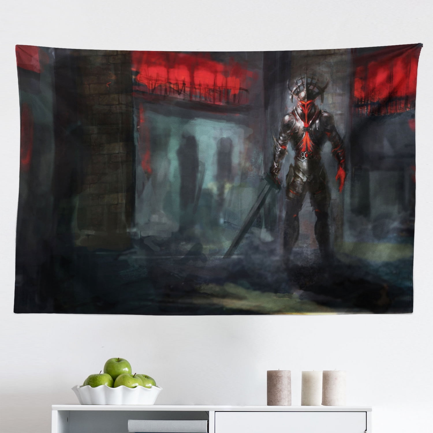 Fantasy World Tapestry, Cybernetics Deep in Forest Futuristic ...