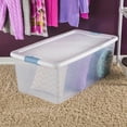 4-Pack Latching Box, Under Bed Storage Bins with Lids, Clear Plastic ...