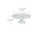 Serene Spaces Living Glass Cake Stand, 11.75" Diameter, 4.5" Tall ...
