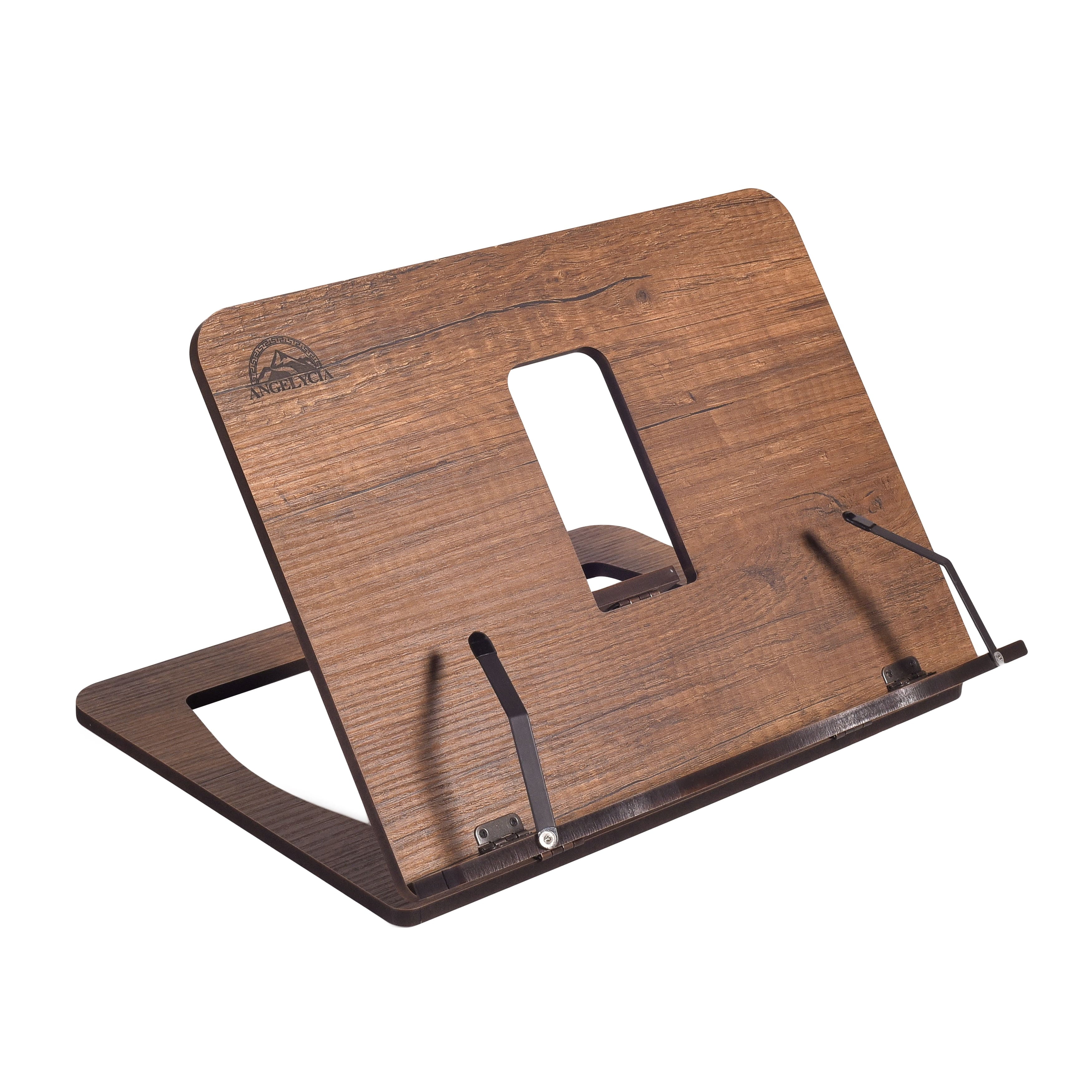Angelycia Wooden Book Stand for Reading, Handmade, Foldable Recipe ...