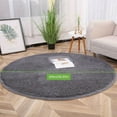 1pc, Plush PV Velvet Area Rug, 62.99", American Style Round Rug, Floor ...