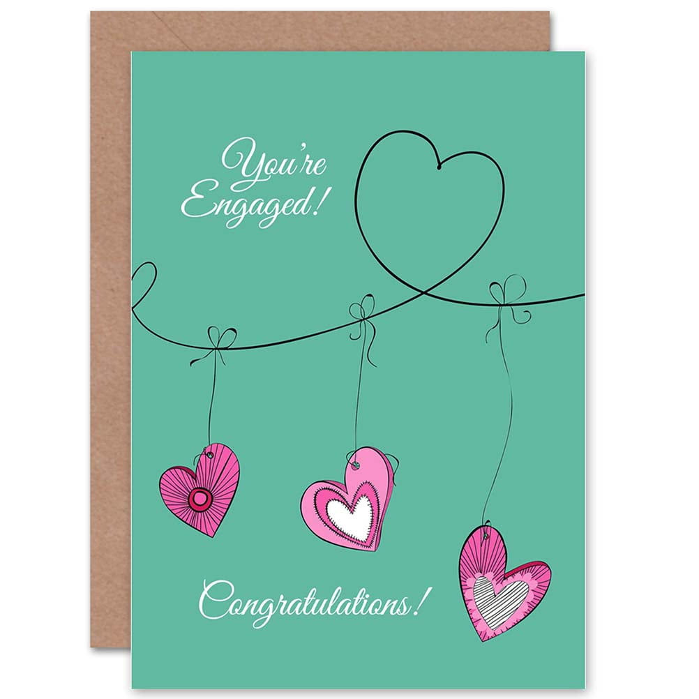 You're Engaged! Congratulations Engagement Greetings Card Plus Envelope ...