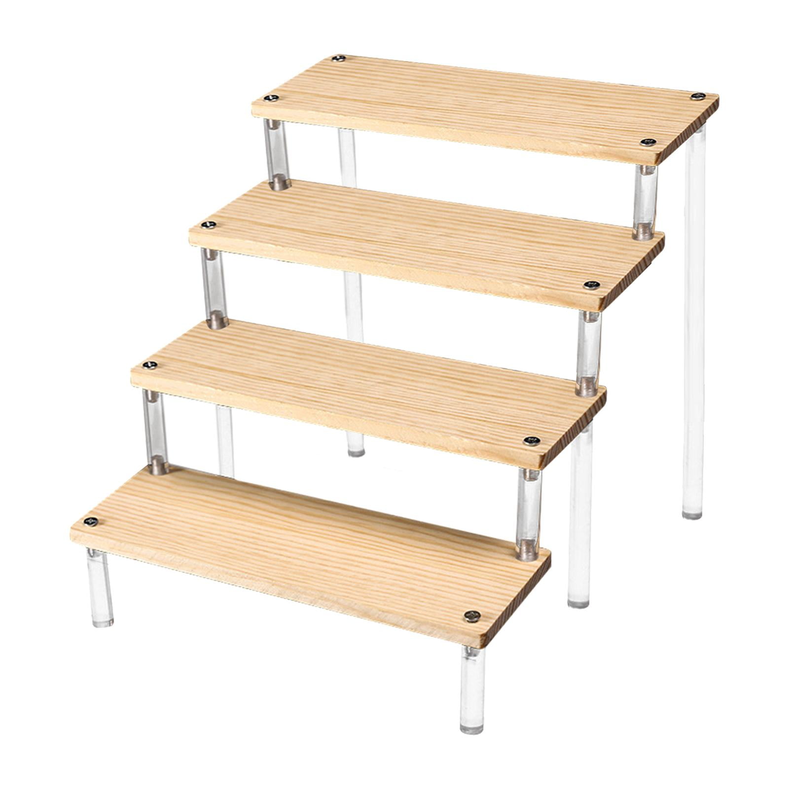 Acrylic Display Stand Retail Riser Display Shelves for Figure , 4 Tiers ...