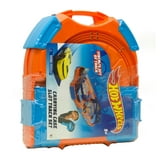 Hot Wheels Slot Track Pack with Carrying Case, Two 1:64 Cars, and 5.5 ...