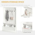 HOMCOM Entryway Hall Tree with Storage Bench, 3-In-1, 70.75 in x 37.75 ...