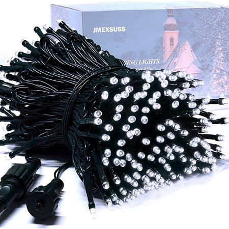 IGUOHAO 200 LED White Christmas Lights Outdoor, Expandable Christmas ...