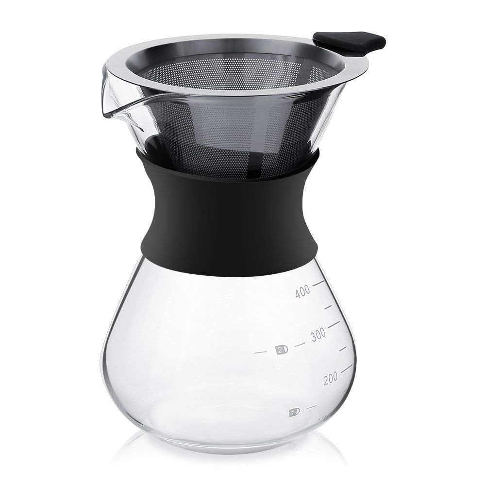 Cafetera de vidrio con filtro permanente (400 ml) | Walmart en línea