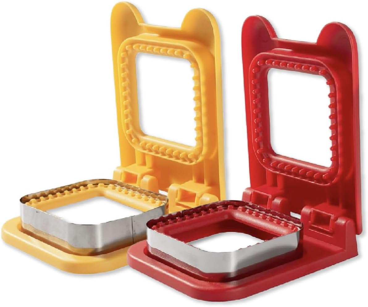 2 Pack - Sandwich Cutter and Sealer, Square Pocket Sandwiches Cutter ...