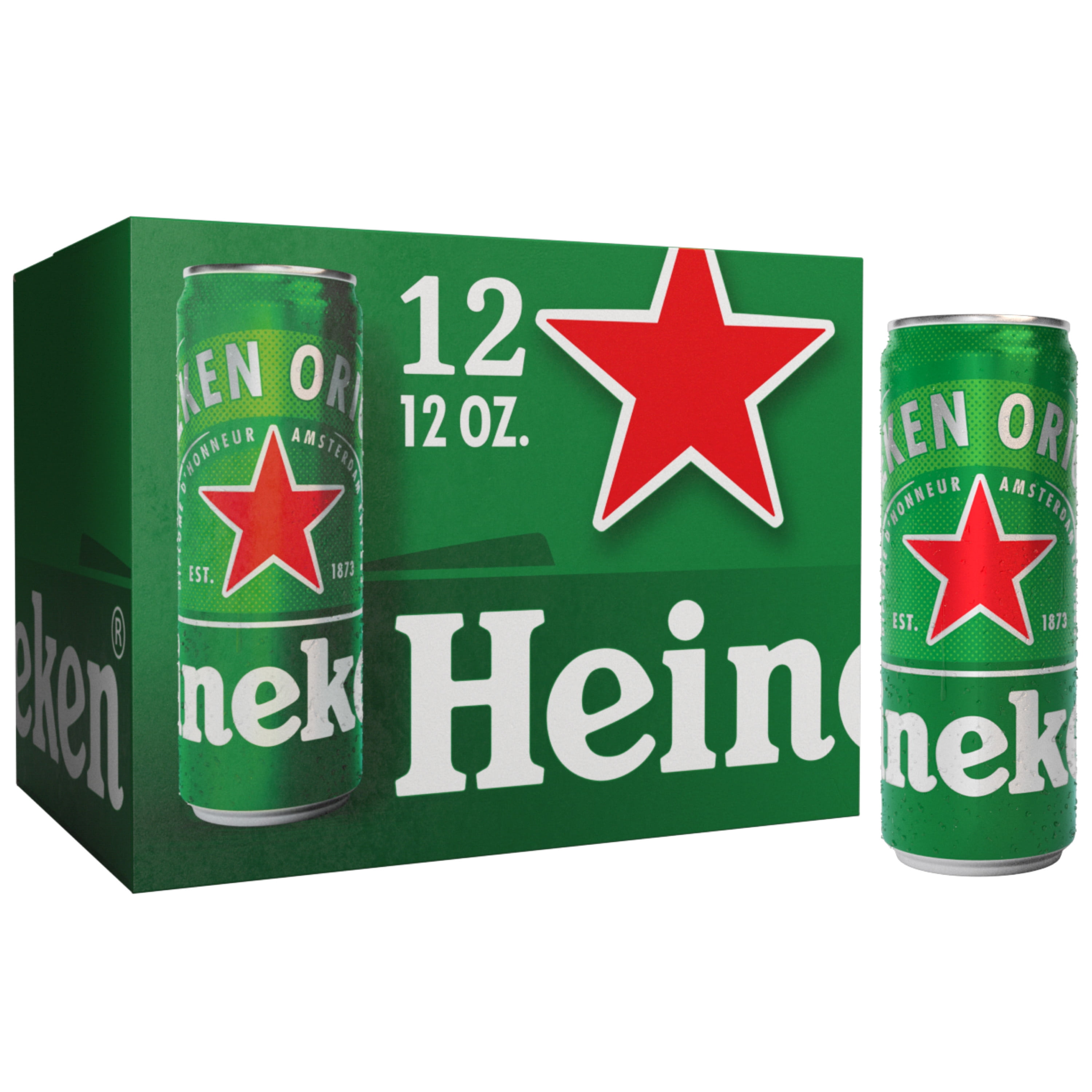 Heineken Original Lager Beer, 12pk 12oz Cans, 5% Alcohol by Volume ...