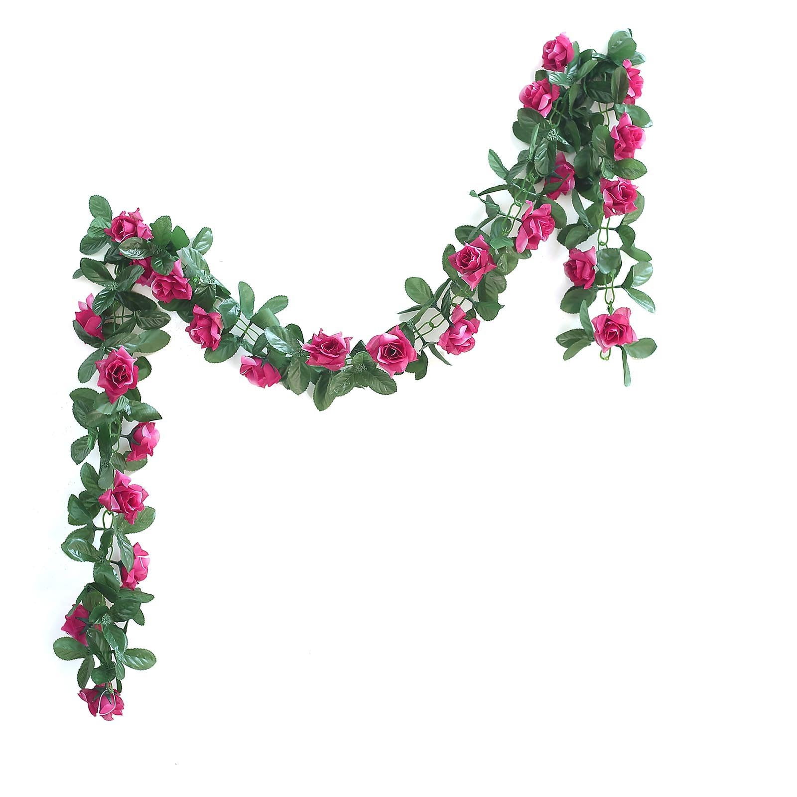 Efavormart 6 FT Long 3D Rose Chain Garland for Wedding Arrangements ...