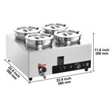 BENTISM Commercial Soup Warmer Soup Station with 4*7.4Qt Pot Soup ...