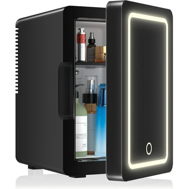 NISHCON LED Lighted Mini Fridge with Mirror Door, Beauty Makeup ...