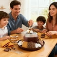 Chocolate & Cheese Melting Pot Set (12.6 in) | 2-in-1 Fondue Maker ...