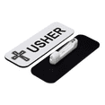 Usher 1 x 3" Name Tag/Badge, White, Cross Design (3 Pack) - Walmart.com