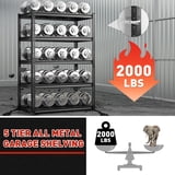 "Heavy Duty Storage Shelves, 5 Tier Metal Rack, 2000Lbs, 36""W x 72""H ...