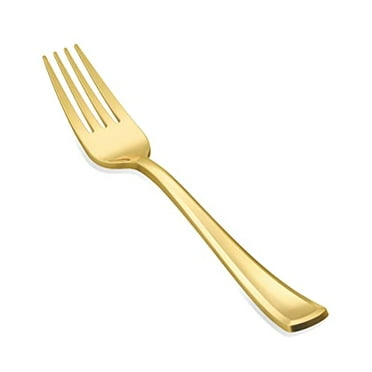 Party Source Look Like Real Gold Plastic Forks 100 Pcs - Walmart.com