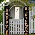 Birthday Decor Banner 12x71 Inches, Happy Birthday Door Hanging Sign ...