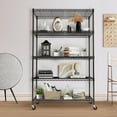 KKN 5-Tier Adjustable Storage Shelving Unit, Heavy Duty Steel Wire Rack ...